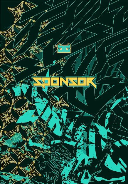 스포츠 저지 디자인을 위한 ⁇ 터 미래 추상적인 배경 패턴 프리미엄 벡터