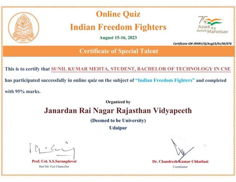 Sunil Kumar Mehta On Linkedin Day14 Achievement Indianfreedomfighters Quiz Education