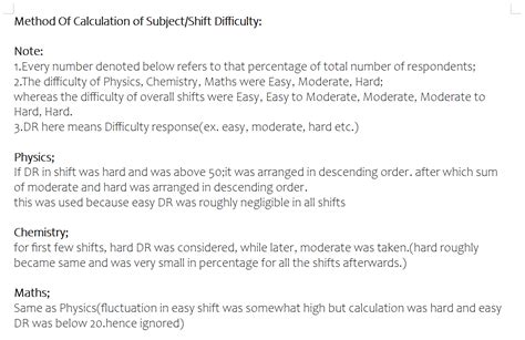 Shift Wise Difficulty Analysis Rmhtcet