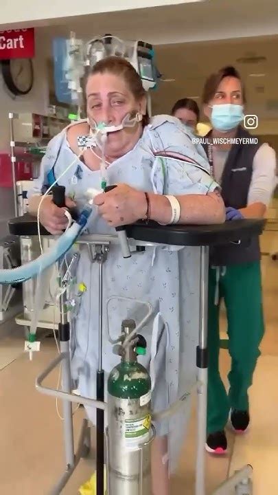 Icu Patient Walking While Intubated On Ventilator Youtube