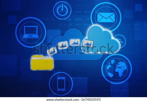 3d Rendering Cloud Computing Concept Cloud Stock Illustration