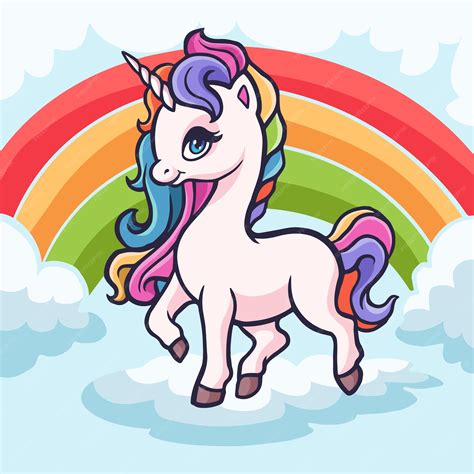 Cartoon Unicorn Rainbow