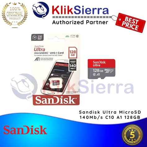Jual SanDisk Ultra MicroSD 128GB Class 10 C10 A1 Micro SD 140MB S Original Shopee Indonesia