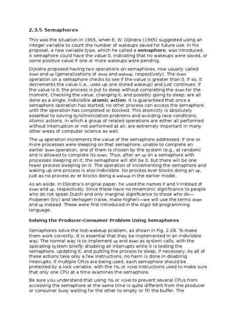 modul semaphore pdf system software concurrency computer science