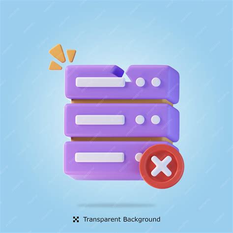 Premium Psd Server Error 3d Icon Illustration