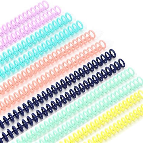 Goodern 12 Pack Spiral Binding Coilscolored Coil Bindings Spinesplastic Loop Wire Binding