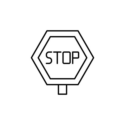 Sign Stop Vector Icon Illustration 23020152 Vector Art At Vecteezy