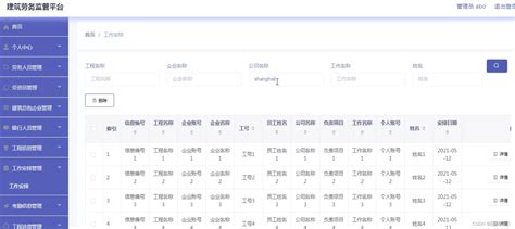 Java计算机毕业设计建筑劳务监管平台（附源码、数据库）java 监管平台项目 包含技术 Csdn博客