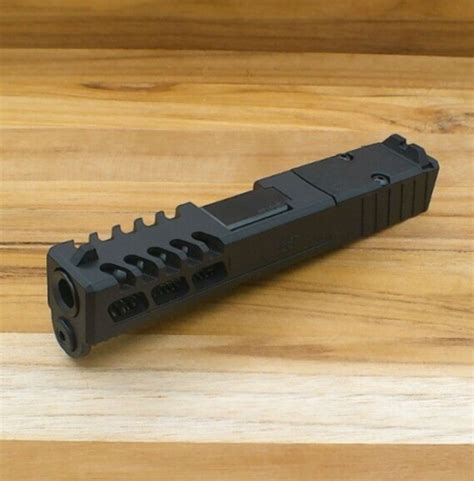 Glock 26 Pattern Slide Style 8a Complete Assembly With Black Barrel Rmr Cut Kineti Tech