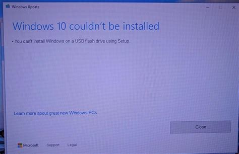 Update Fail You Can T Install Windows On A USB Flash Drive Windows Forums