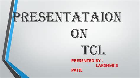 Tcl Ppptx Tool Command Language Tcl Tcl Ppt