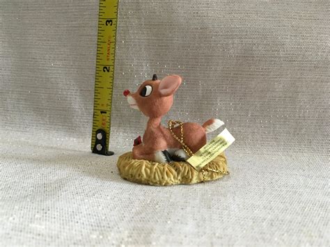 Vintage Enesco Rudolph The Red Nosed Reindeer Ornaments Etsy