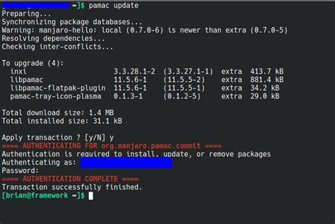 multiple problems installing updates with pamac software