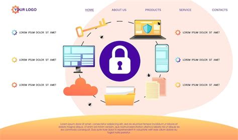 Premium Vector Data Security Design Concept Internet Data Exchange Technology Digital
