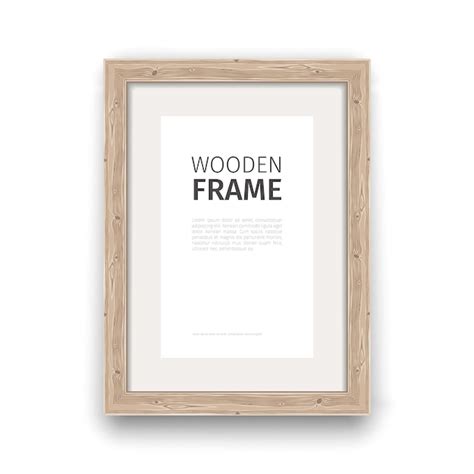 Premium Vector Wooden Rectangle Frame