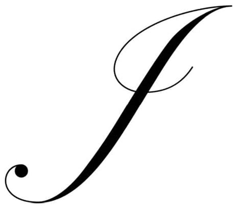 Free Cursive Letters Printable Royal Fancy Capital J