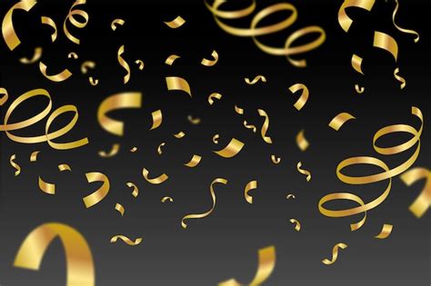 현실적인 황금 색종이 배경 무료 벡터