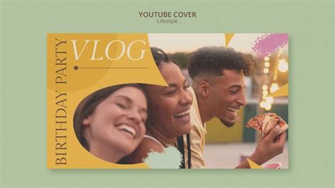 Modelo De Vlog De Design Plano Psd Grátis