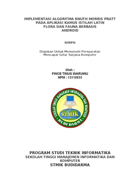 Implementasi Algoritma Knuth Morris Pratt Pdf Komputer Teknologi