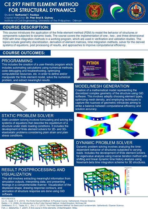 Ce 297 Finite Element Method For Structural Dynamics [ms] Pher Errol Quinay