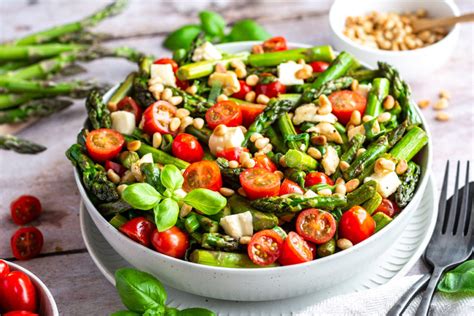 Asparagus Caprese Salad Lisas Healthy Kitchen