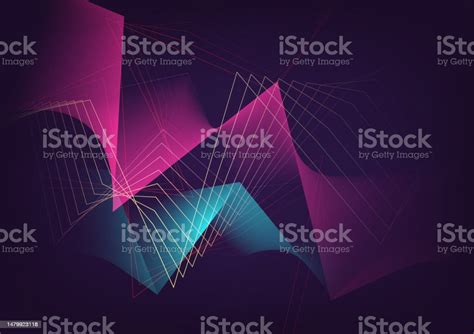 N 기하학적 물결 모양의 전단지 물결 모양의 그라데이션 벡터 배경입니다 3차원 형태에 대한 스톡 벡터 아트 및 기타 이미지 3차원 형태 가리기 개념 Istock
