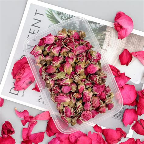 Fizz 말린장미 천연 다중 건조 꽃 허브 로즈 버드 재스민 레몬 라벤더 촛불 에폭시 제작 티몬