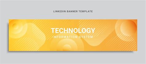 Premium Vector Information System Technology Linkedin Banner With
