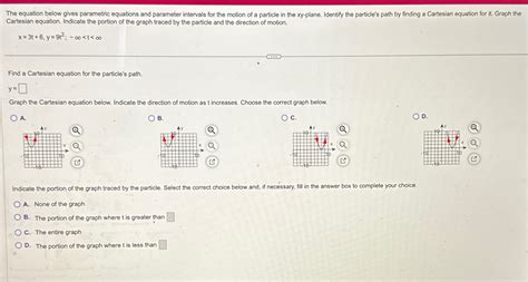 solved the equation below gives parametric equations and