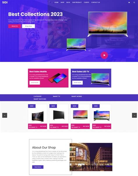 电子产品折扣商城网站模板 在线销售电视、手机等产品的折扣商城模板下载电子产品 Toy模板网