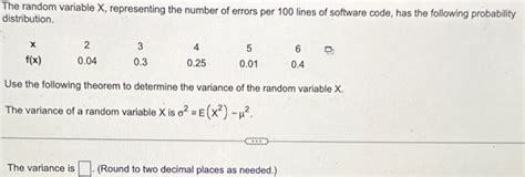 Solved The Random Variable X Representing The Number Of