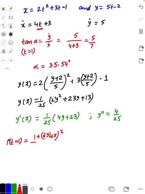 A Particle Which Moves With Curvilinear Motion Has Coordinates In Meters Which Vary With Time T