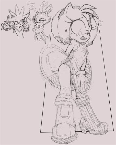 Rule 34 Amy Rose Blaze The Cat Brialzebubbie Embarrassed Female