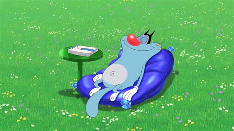 Download Oggy And The Cockroaches Relaxing Wallpaper