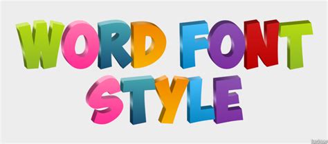 Word Font Style Text Effect And Logo Design Font