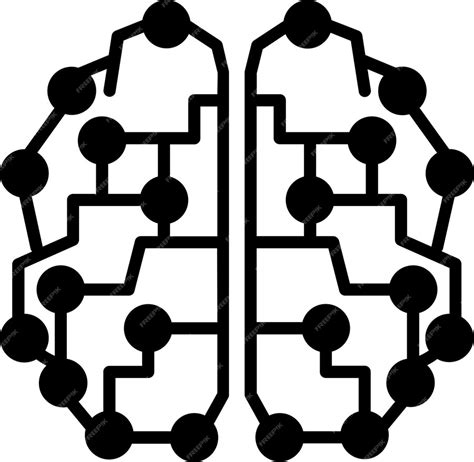 Premium Vector Robot Brain Solid Glyph Vector Illustration