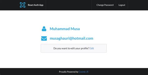 how to build a react auth app using react cosmic and node cosmic