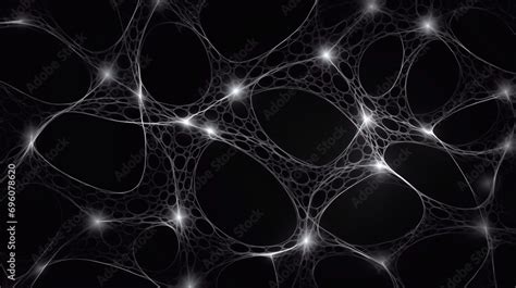 Neural Patterns Network Artificial Intelligence On Black White