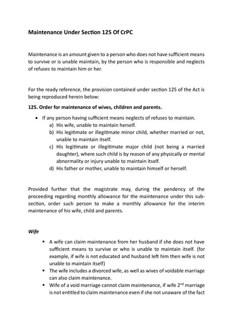 Ppt Maintenance Under Section 125 Of Crpc 2 Powerpoint Presentation Id 12887909