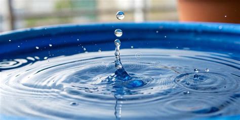 Water Splash Drop In Blue Puddle Stock Illustration Illustration Of Hydro Drop 366184631