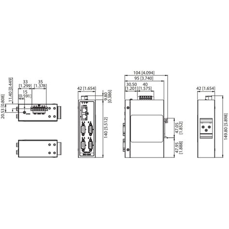EKI Advantech industrielles Modbus Gateway mit x seriellen RS Anschlüssen