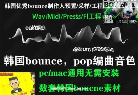 韩国bounce采样预置midi编曲酒吧dj电音舞曲素材集合fl水果工程 编曲资源