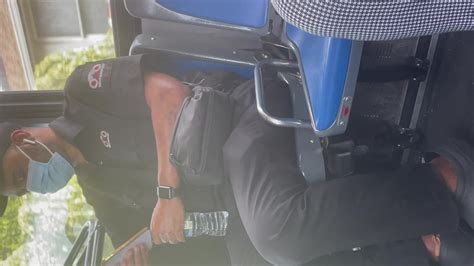 Thick Bus Man Sitting Down