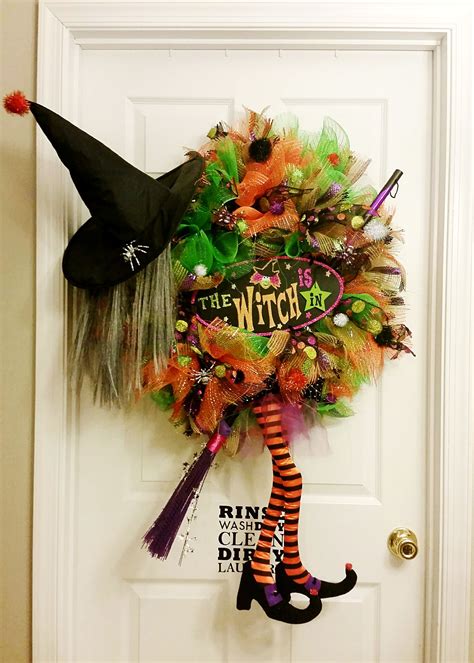 My Halloween Deco Mesh Witch Wreath 2015 Cant Wait To Hang It On The