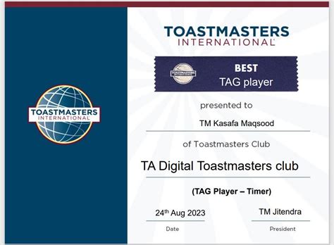 Kasafa Maqsood On Linkedin Toastmastersclub Greatplacetowork Lifeattadigital