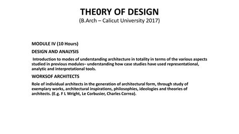544516194 Theory Of Architecture Module Iv Calicut Univpptx