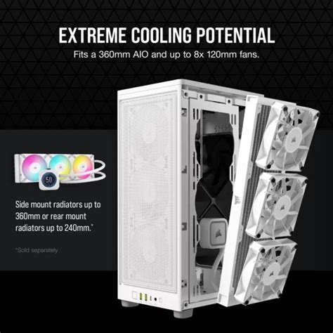 Corsair 2000d Airflow Mini Itx Mid Tower Cabinet White