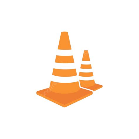 Traffic Cone Vector Illustration Design Yellow Caution Repair Vector