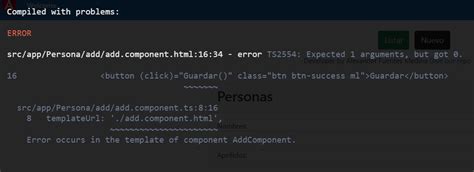 angular ts2554 expected 1 arguments but got 0 stack overflow