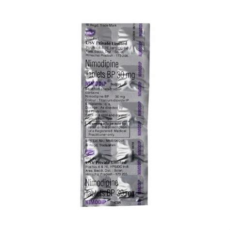 Nimodip Bp Tablet At ₹ 235 Stripe In Nagpur Id 10722352962